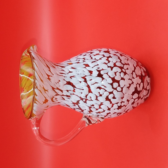 Accents | Vintage Pilgrim Glass Hand Blown Small Thin Amber White ...